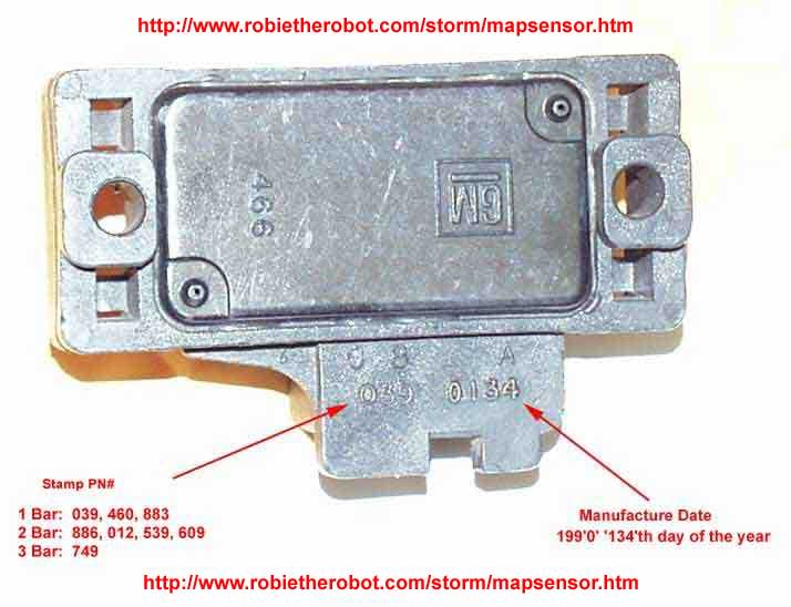 GM MAP Sensor Identification Information 1 Bar 2 Bar 3 Bar GM MAP Sensor Identification Information 1 Bar 2 Bar 3 Bar